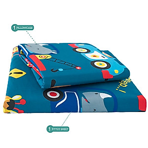 Nikki Peter 100% Cotton Kids Bedsheet Sets for Boys and Girls, Marine Life Dolphin Turtle Whale Crabs Jelly Fish Twin Sheets, Aquatic Twin Bedding, Easy Care Super Soft 2PC Set - OEKOTEX Certified