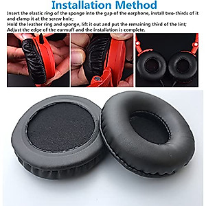 MDR NC7 Headphone Earpad Replacement Ear Pads Cushion Compatible with Philips SHB3060 Sony MDR-NC6 MDR NC6 AKG K518 K518DJ K518LE K81 Noise Canceling Headset(Black)