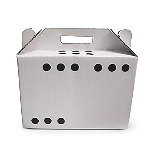 Cardboard Pet Carriers for Small Animals, Hamsters, Gerbils, Birds, Reptiles, NOT Cats, 10in x 6.75in x 5.5in, 12/Case