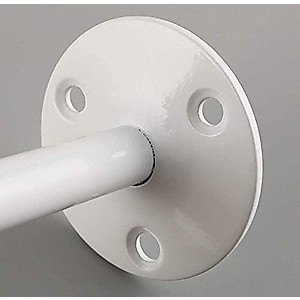 2 pieces of 32mm diameter curtain rod shower curtain wardrobe rod frame pipe flange, ceiling curtain hook, closet rod bracket, white surface treatment
