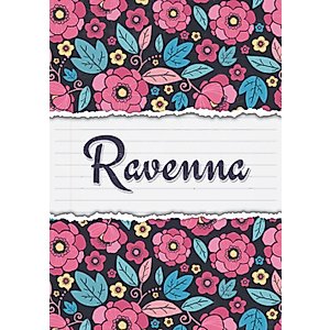 Ravenna: Taccuino A5 | Nome personalizzato Ravenna | Regalo di compleanno per moglie, mamma, sorella, figlia ... | Design: blossom | 120 pagine a ... formato A5 (14.8 x 21 cm) (Italian Edition)