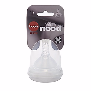 Joovy Boob Naturally Nood Bottle Nipples Featuring Ultra-Strong Silicone with Bumps to Mimic Mom and Available in 5 Flows - Compatible with Joovy Boob Bottle Line (Stage 1)