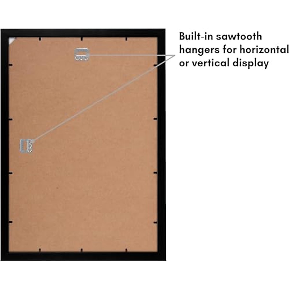 Americanflat 13x19 Picture Frame with Shatter-Resistant Glass - Gallery Style Frame with Engineered Wood - Signature Collection - Photo Frame for Wall Display - Black