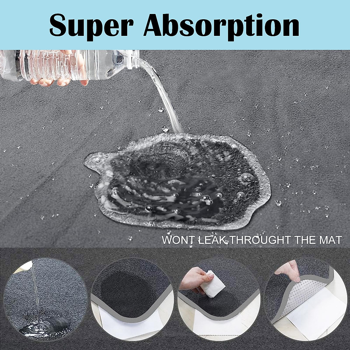 FONESO Washable Pee Pads for Dogs, Reusable Pads with Fast Absorbent, Non-Slip Pet Training Mat Playpen for Puppy/Senior Dog Whelping Incontinence Housebreaking (35.8x47.6 inch, Pack of 2)