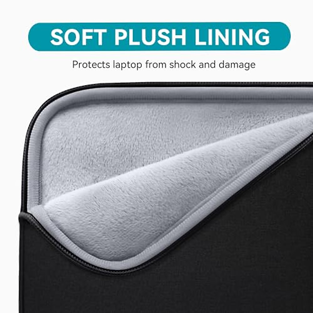 ZHUISUINI Laptop Case Sleeve 14 15 15.6 Inch Compatible with MacBook Air 15 inch M2 A2941 2023,for Most 15.6 Inch Hp Dell Acer Chromebook,Black