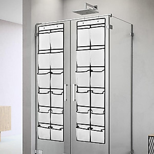 GOMAJI 2PK 12 Large Pockets Over Door Hanging Shoe Organizer