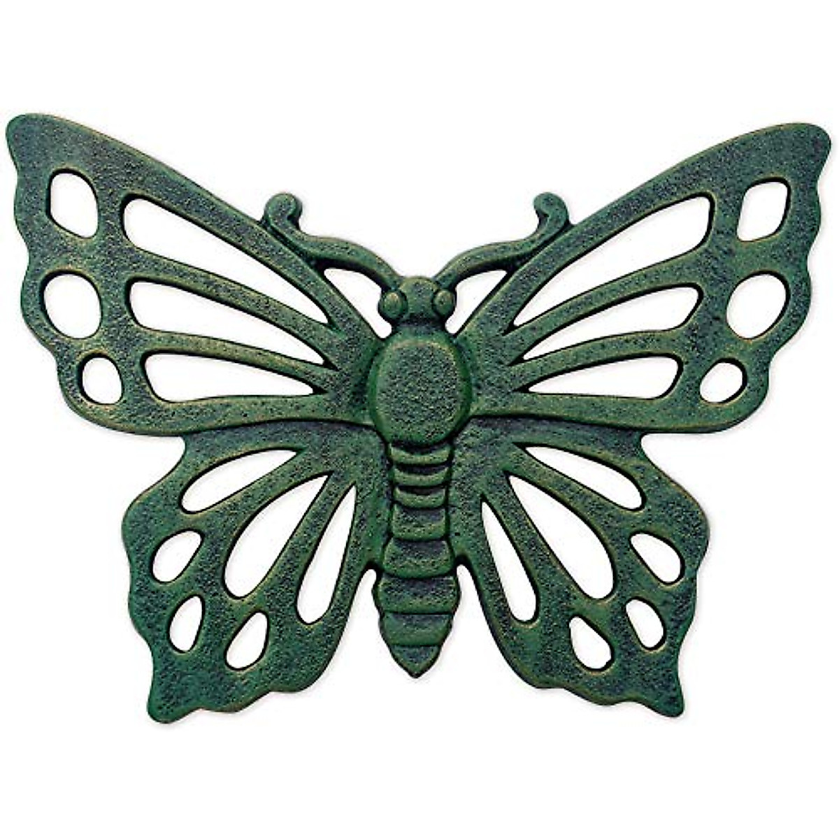 Sunset Vista Designs 93575 Garden Path Cast Iron Stepping Stone, Butterfly - Verdigris