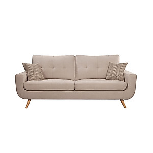 Abbyson Living Paige Sofa - Modern Design, Fabric, Stain Resistant, Ivory
