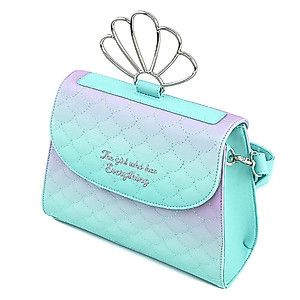 Loungefly Little Mermaid Ombre Scales Shell Handle Crossbody