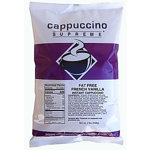 Cappuccino Supreme 2 lb bag Fat Free French Vanilla Instant Cappuccino Mix