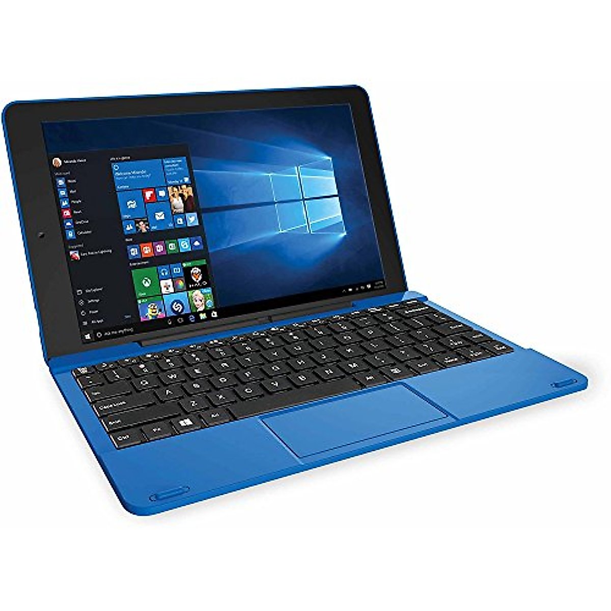 RCA Cambio 10.1" 2-in-1 Tablet 32GB Intel Quad Core Windows 10 Blue Touchscreen Laptop Computer with Bluetooth and WiFi