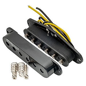 Wilkinson M Series High Output Alnico 5 Strat Single Coil Middle Pickup for Stratocaster Electric Guitar, Black