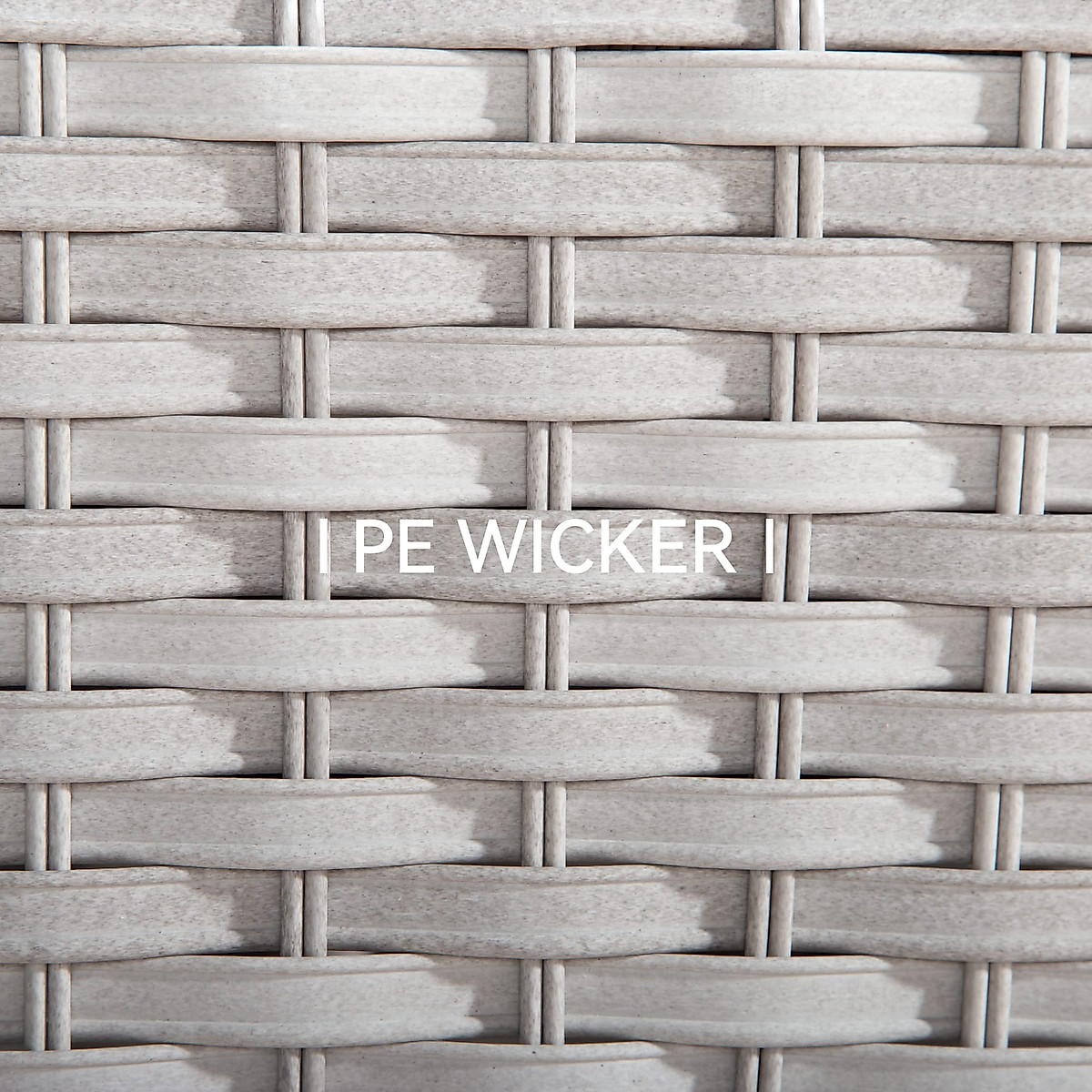 Joyside Outdoor Swivel Rocker Patio Chairs Set of 2 and Matching Side Table - 3 Piece Wicker Patio Bistro Set with Premium & Soft Fabric Cushions(Light Grey/Blue)