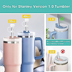 Silicone Spill Proof Stopper Set for Stanley H1.0 40oz 30oz Tumbler, Airboat Leak Proof Straws Topper Cover Cap Tumbler Accessories Compatible with Stanley Mug Cup