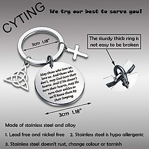 CYTING Irish Blessing Keychain May Those Who Love Us Love Us With Celtic Trinity Knot Good Luck Jewelry LDR Going Away Gifts