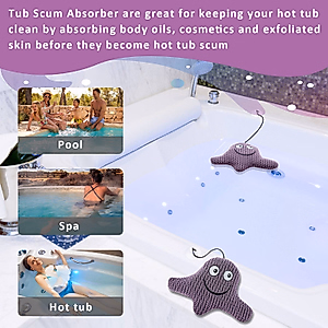 Twin Pack Hot Tub Scum Absorber - Absorbs Scum, Oils, and Residues for Clearer Hot Tub Water，Must Have hot tub Accessories for Adults and Kids