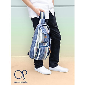 Ocean Pacific Crossbody Sling Bag for Everyday Use, Travel, Work - Casual Daypack for Men Women (Navy)