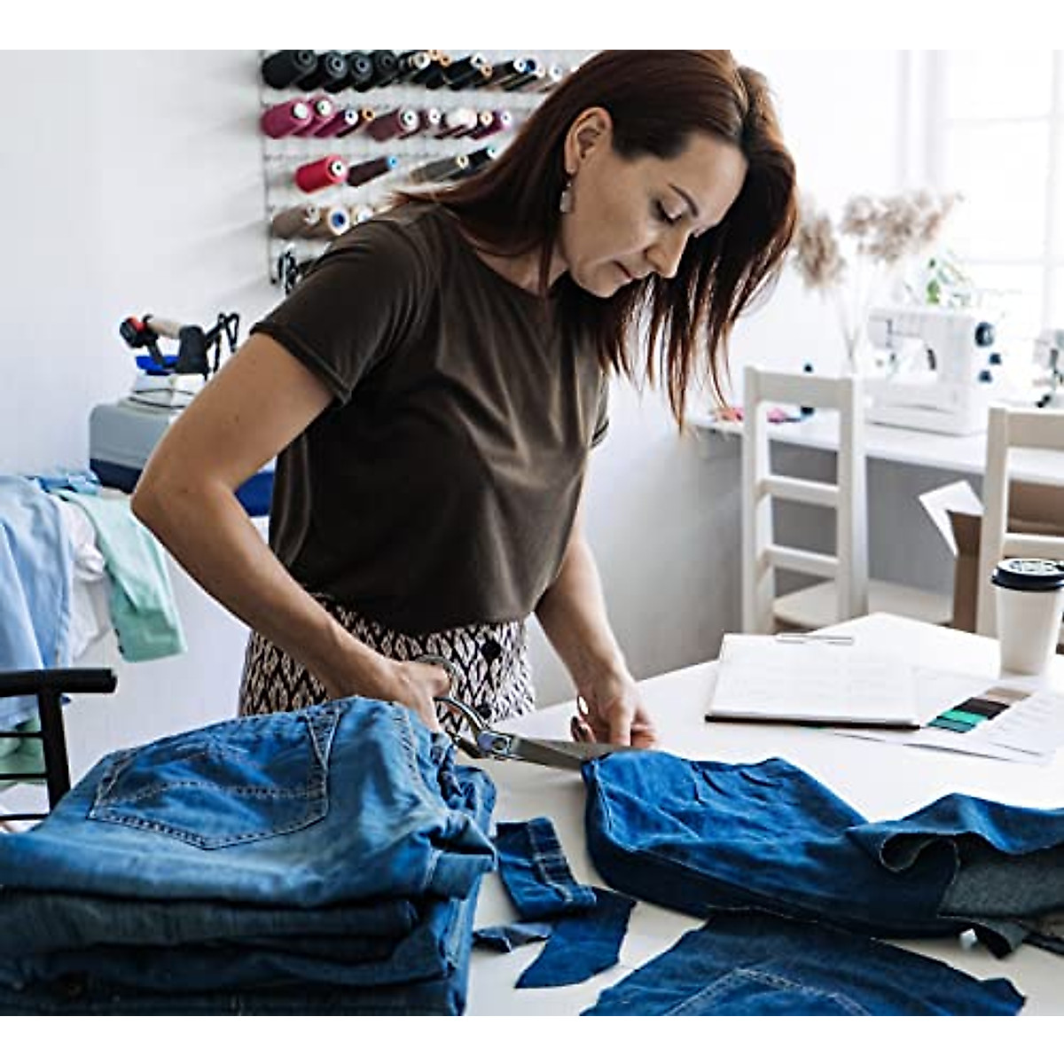 Premium Stainless Steel Sewing Scissors, 8", Ultra Sharp Tailoring Shears, for Dressmaking, Leather Cutting, Fabric, Heavy Duty Fabric Scissors, by Better Office Products