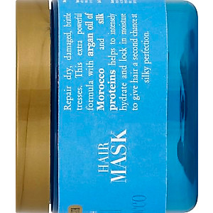 OGX Extra Strength Hydrate Repair + Argan Oil of Morocco Hair Mask Deep Moisturizing Conditioning Treatment, Citrus, 6 Ounce