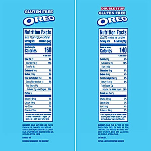 OREO Original & OREO Double Stuf Gluten Free Cookies Variety Pack, 4 Packs
