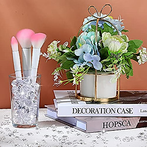 Hicarer 800 Pieces Diamond Decorations Acrylic Diamond Table Scatter Crystals for Table for Vase Fillers Party Table (Clear, 12mm, 8mm, 6mm, 3mm, 2mm)