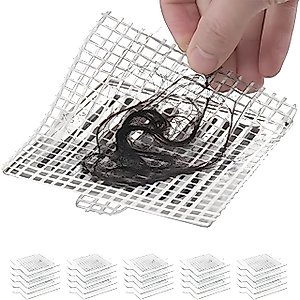 Disposable Shower Drain Hair Catcher 4.3'' Mesh Stickers, Bathroom, Laundry, Bathtub, Kitchen, Sink, for Human and Pet Hair Not Rot Anti-Blockage (20)
