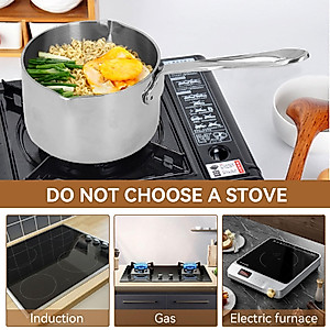 Stainless Steel Saucepan, 10oz Butter Melting Pot Butter Warmer with Dual Spouts and Long Handle Stove Top Thickened Sauce Pan for Milk Butter Sauce