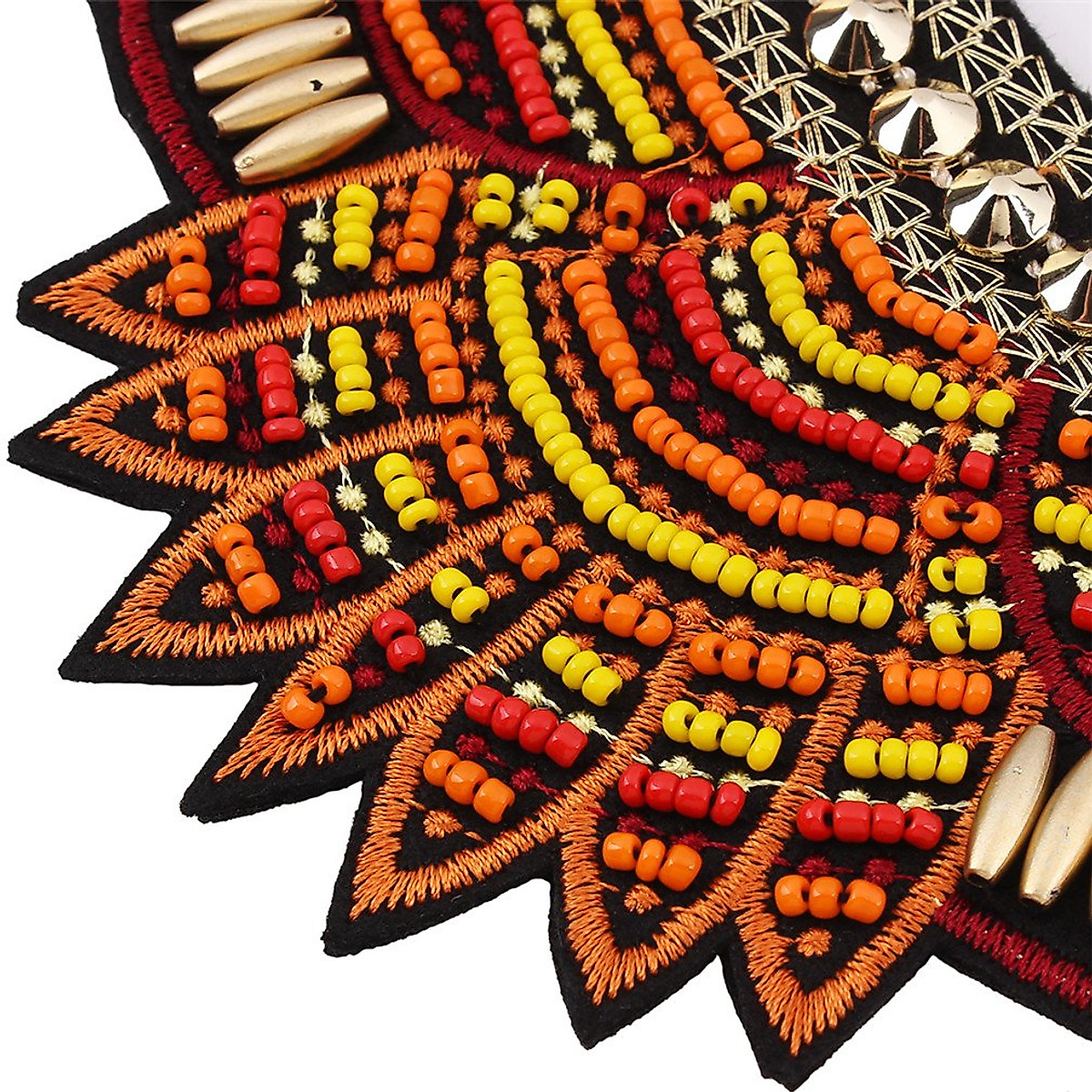 YAZILIND Ethnic Style Coffee Multiple Millet Beads Chunky Chain Bib Statement Choker Collar Necklace for Women