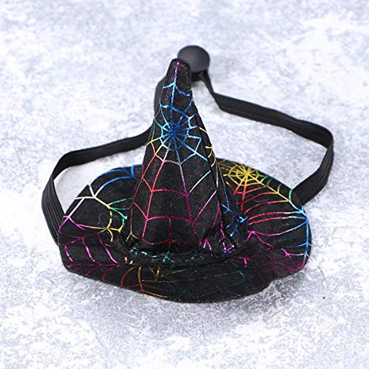 BESTOYARD Halloween Witch Hat Spider Web Pumpkin Pattern Mini Pet Hat Cat Dog Hat Party Cosplay Costume (Star Pumpkin)