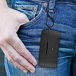 Ankersaila Soft Silicone Case Compatible with Skull Candy Jib True, Portable Scratch Shock Resistant Protective Case Cover (Black)