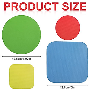 4pcs Jar Opener Gripper Pads, Multifunctional Rubber Jar Gripper Pad Jar Bottle Opener Grippers for Elderly Seniors with Arthritis Weak Hands (Blue, Green, Red, Yellow)