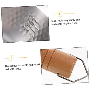 SHOWERORO Stainless Steel Snow Pan Metal Sauce Pan Japanese Pot Ramen Cooker Japanese Saucepan Yukihira Saucepan Stainless Steel Yukihira Pan Nonstick Sauce Pan Milk Non Stick Pan Baby Wood