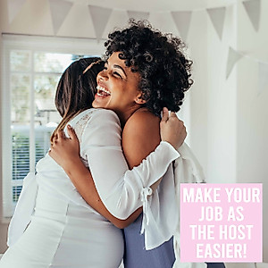 Hadley Designs 25 Books For Baby Shower Request Cards - Pink Baby Shower Invitation Inserts, Guest Book Alternative, Bring A Book Instead Of A Card, Baby Shower Book Request For Girls