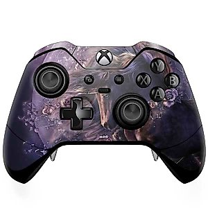 Skinit Decal Gaming Skin Compatible with Xbox One Elite Controller - Officially Licensed Tate and Co. Black Rose Unicorn Design