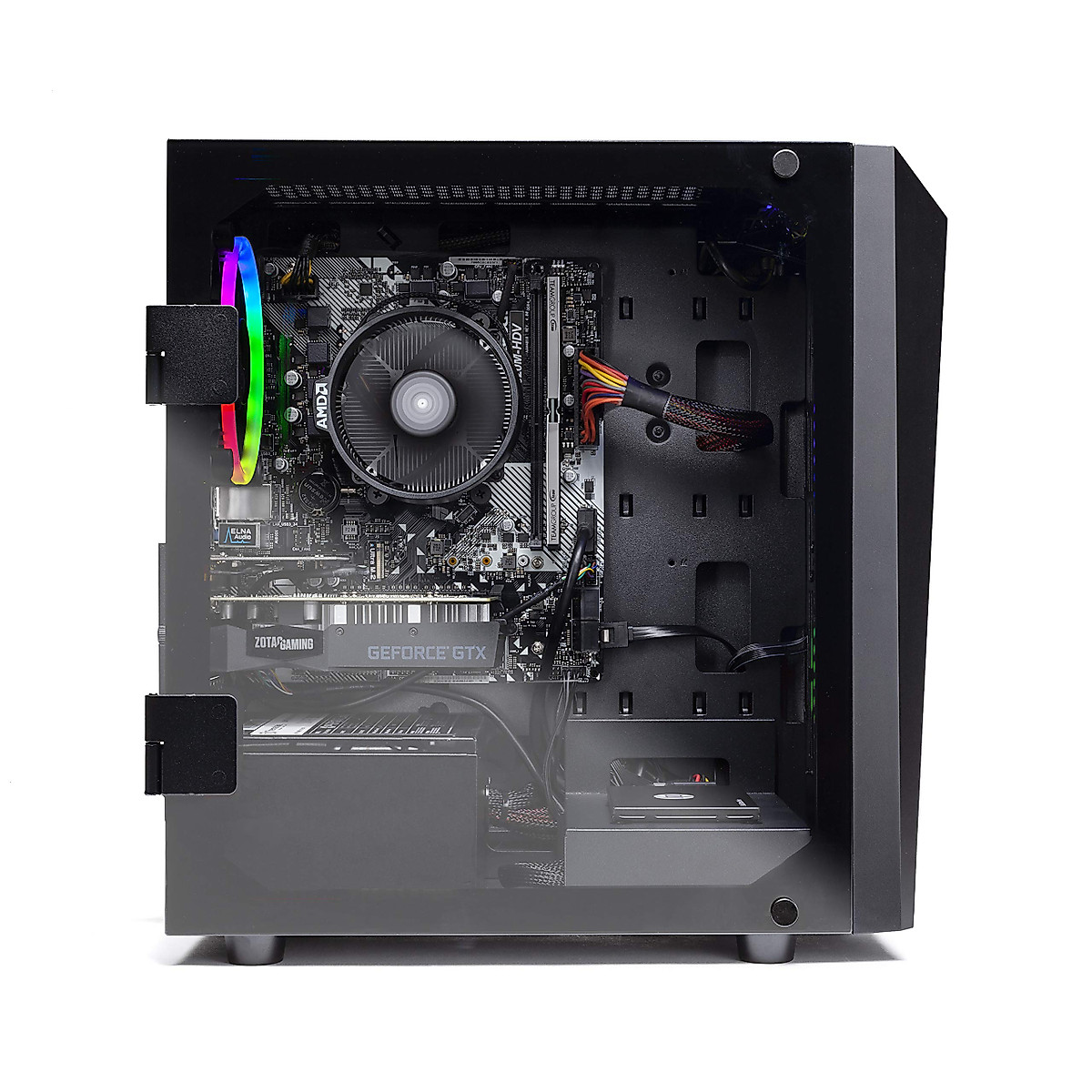 SkyTech Blaze II Gaming Computer PC Desktop – Ryzen 5 2600 6-Core 3.4 GHz, NVIDIA GeForce GTX 1660 6G, 500G SSD, 16GB DDR4, RGB, AC WiFi, Windows 10 Home 64-bit