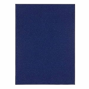 Machine Washable Modern Solid Design Non-Slip Rubberback 2x3 Traditional Area Rug for Entryway, Bedroom, Kitchen, Bathroom, 2'3" x 3', Navy