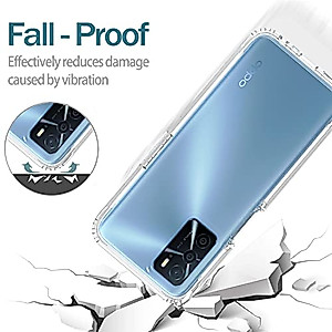 Zoeirc Case for Oppo A16/OPPO A16S/OPPO A54S CPH2273 Case with Tempered Glass Screen Protector, Soft 360 Full Body Shockproof Hybrid Bumper Crystal Clear Case Cover for Oppo A16 4G (Clear)