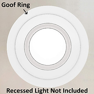 Lighting Labs 8 Pack Matte White Goof Trim Ring for 8" Inch Recessed Can Lighting Down Light, Outer Diameter 8.6 Inches, Inner Diameter 6.2 Inches