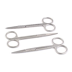 DDP Set of 3 IRIS Scissors 4 1/2" Straight Stainless Steel
