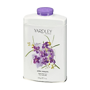Yardley of London April Violets Perfumed Talc, 7 Oz, Made in England - NEW FORMULA