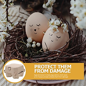Zerodeko 100 pcs pulp egg tray egg paper carton egg carton for farm pulp paper egg tray egg transport holder egg holder for refrigerator mini eggs empty egg carton blank packing supplies