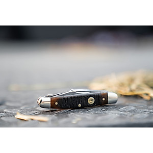 Old Timer Generational USA Series 34OTG Middleman Traditional Folding Pocket Knife with Stainless Steel Clip Point Blade, Sheepsfoot Blade, Pen Blade, Bone Handle, and Made in USA for EDC, and Outdoor