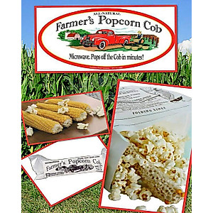 Farmers Popcorn Cob – Microwave Popcorn That Pops Off the Cob - Pack of 3 - All Natural, No Additives, Kansas Grown, Non-GMO Popcorn - 2.5 Ounce