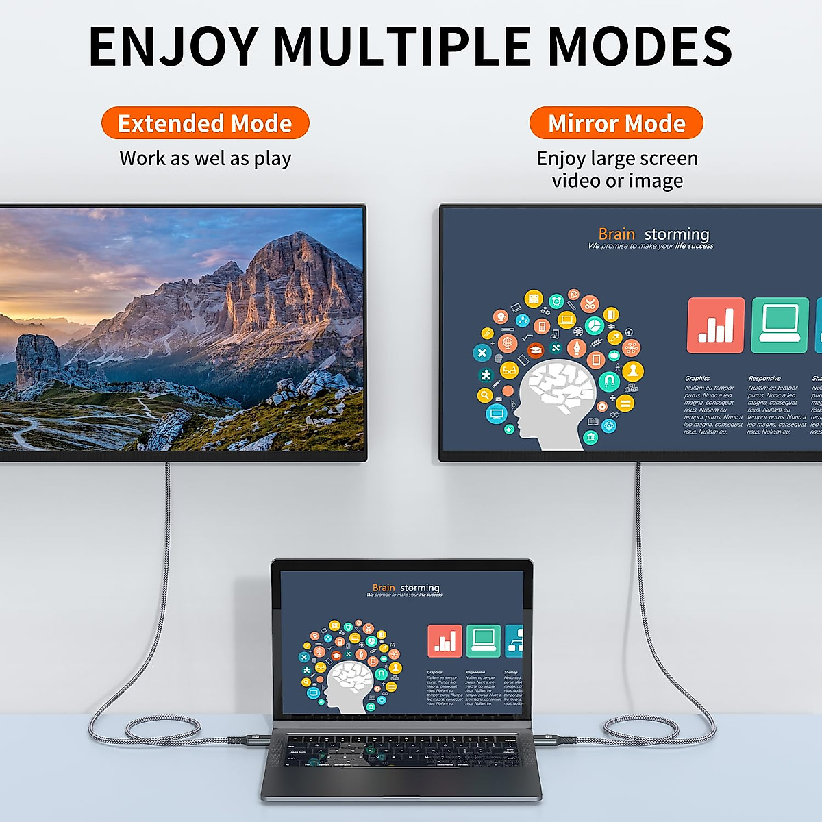 IIABC DisplayPort to DisplayPort Cable 4K DP 1.2 Cable Nylon Braided (2K@165Hz, 2K@144Hz),Ultra High Speed DP to DP Cable 3.3FT Compatible with Laptop PC TV Gaming Monitor