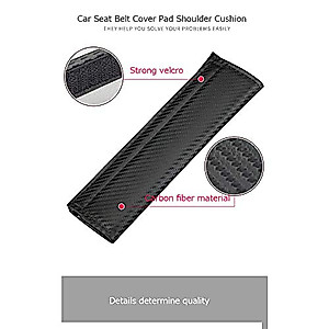 PRACHY 2pcs Compatible with Volvo Seat Belt Covers and headrest Fit for S60 V60 S90 V90 XC40 XC60 XC90 (Shoulder Protection)