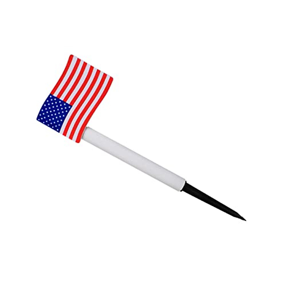 NOLITOY 2pcs Garden Night Lights Backyard Flag US Solar Decor for Patriots Patriotic Pin Patio Day Gift Lamp Supplies Accent Stake Outdoor Lawn Veteran Cemetery Spotlights