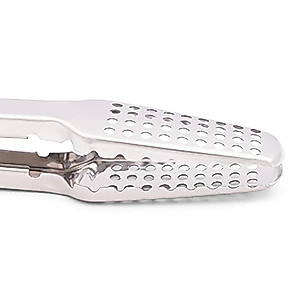 Dropkick Your Old Tongs, GRILLHOGS 16-Inch Barbecue Tongs Are the Only Equipment That Can Handle Your Massive Meat, Stainless Steel + Oak Wood BBQ Tongs, Premium Grill Tongs