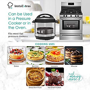 7-inch Springform Cake Pan - Spring Form Cheesecake Baking Pan Compatible With 6 Quart, 8 Qt Instant Pot, Pressure Cooker, And Oven - 7inch Round Nonstick Leakproof Deep Push Pans W/Removable Bottom