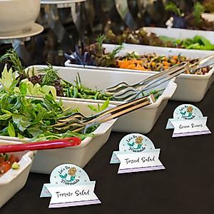 Big Dot of Happiness Let’s Be Mermaids - Baby Shower or Birthday Party Tent Buffet Card - Table Setting Name Place Cards - Set of 24