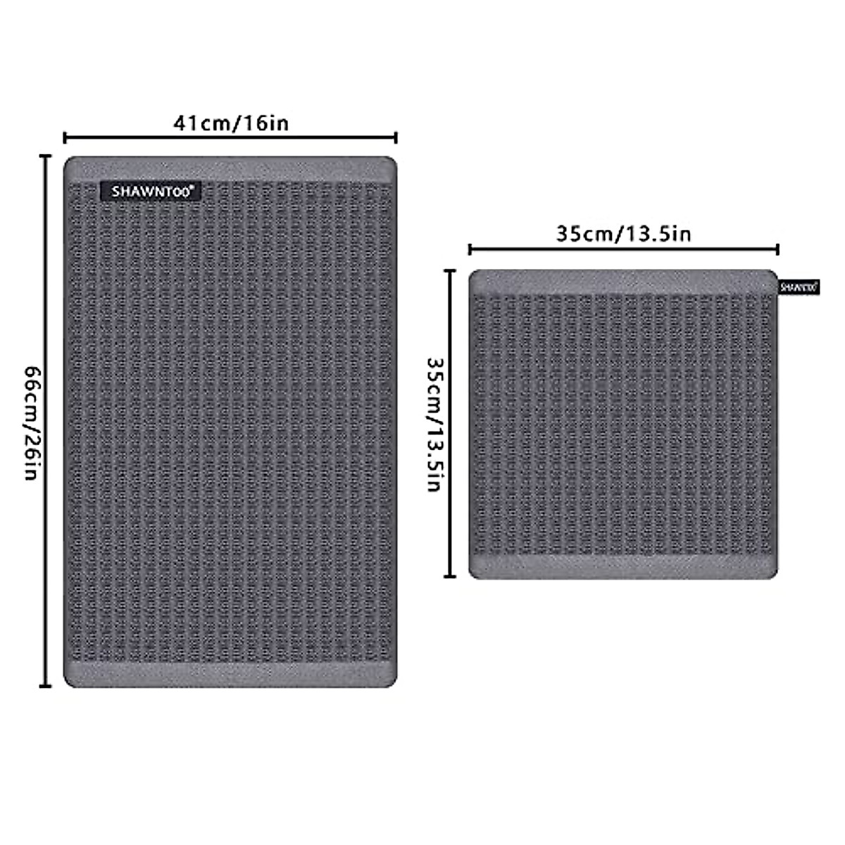 8Pack Kitchen Dish Towels ,100% Cotton Dish Cloths, Super Soft,Super Absorbent and Quick Drying Anti Odor,Very Suitable for Kitchen Cooking and Cleaning Kitchenware Washing,Drying Dishes (Gray)